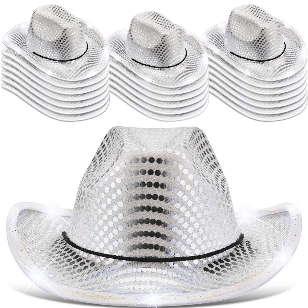 30 Pack Led Lights Cowboy Cowgirl Hat Flashing Led Li… - Gem
